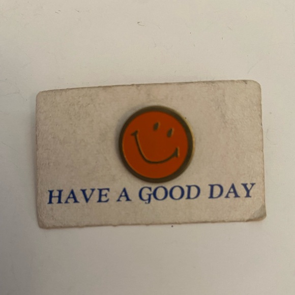 Accessories | Vintage Have A Good Day Smiley Face Lapel Pin | Poshmark